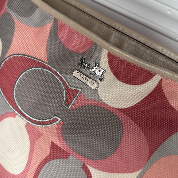 Coach | Bags | Coach Chelsea Scarf Print Katarina Bag Pink Metallic ...